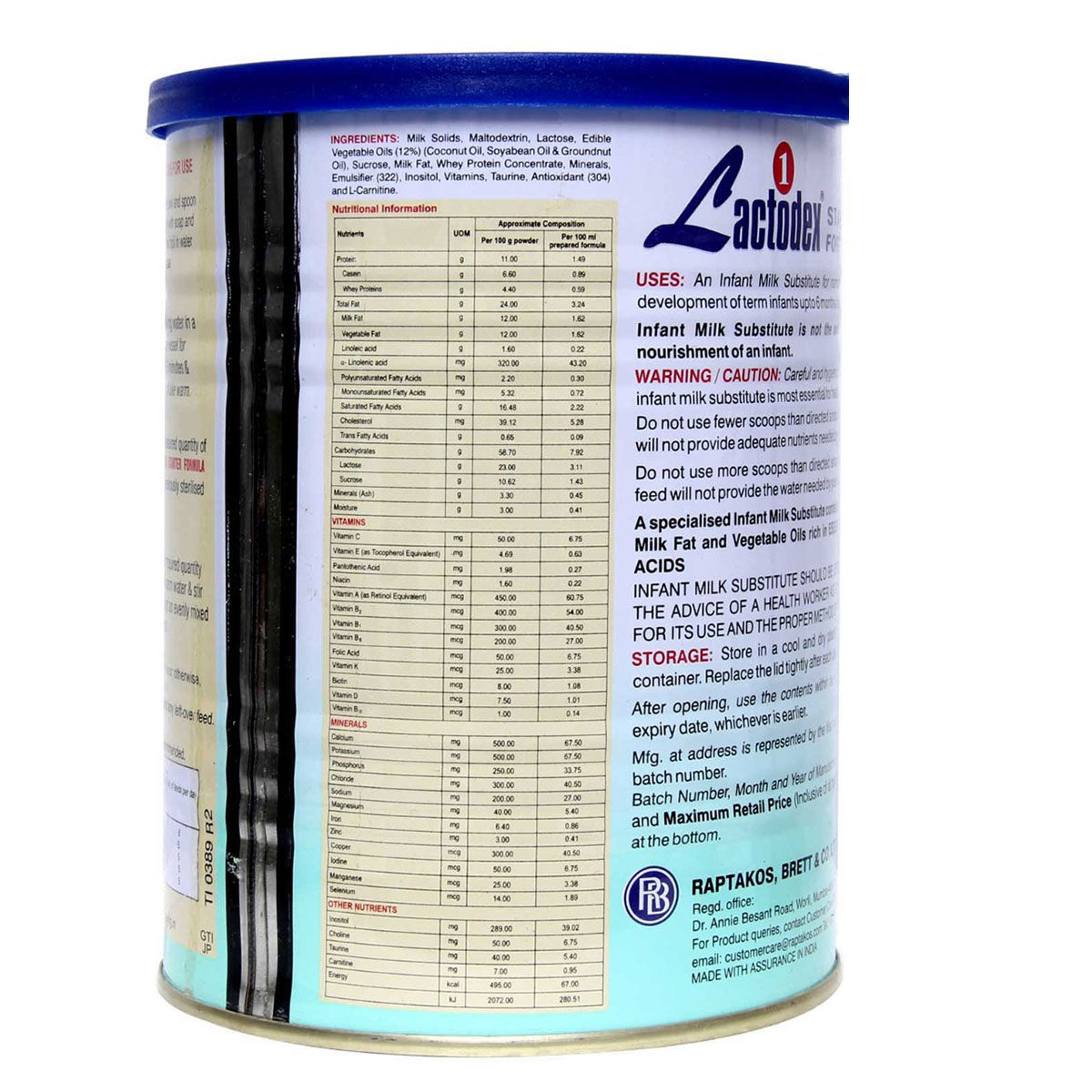 Buy Lactodex Starter Formula Stage 1 Powder for Up to 6 Months, 500 gm ...