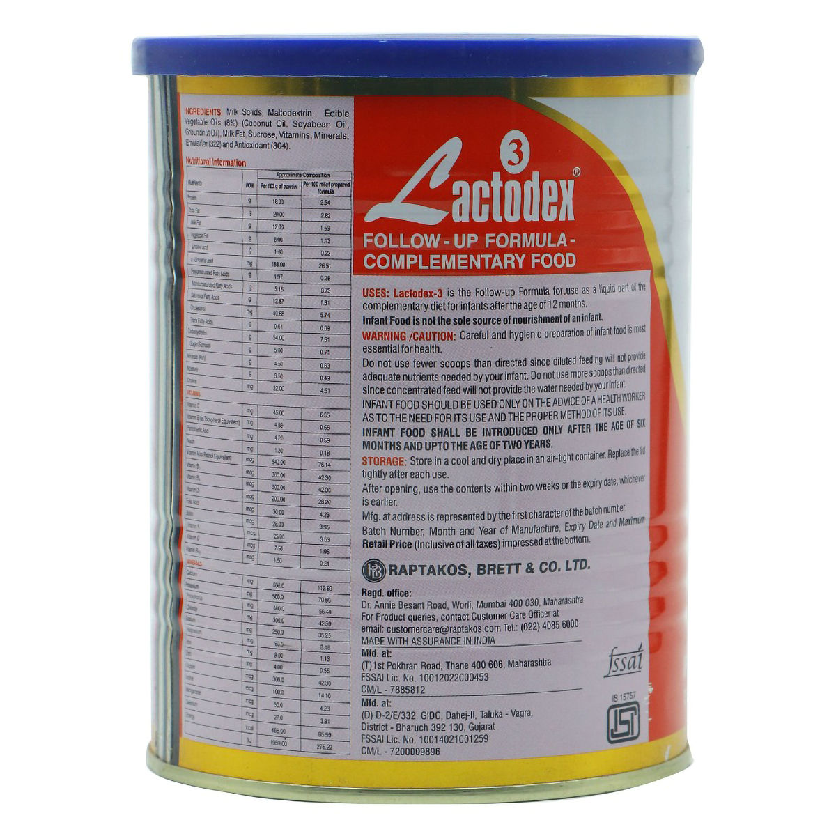 Lactodex Follow-Up Formula Stage 3 Powder for After 12 Months, 450 gm ...