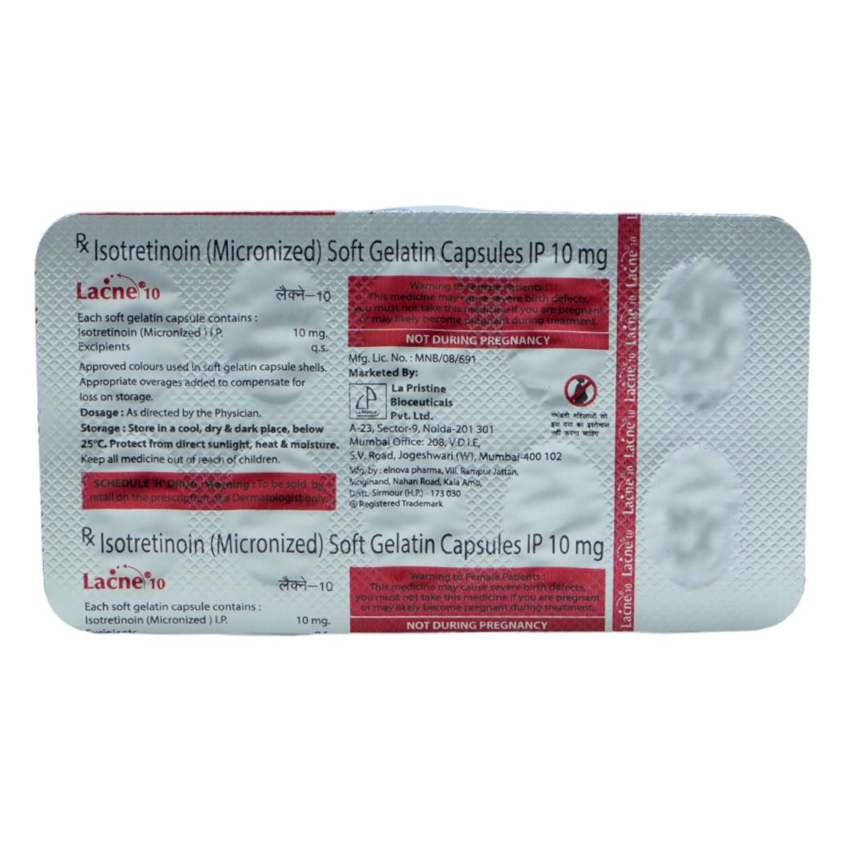 Lacne 10 mg Capsule | Uses, Side Effects, Price | Apollo Pharmacy
