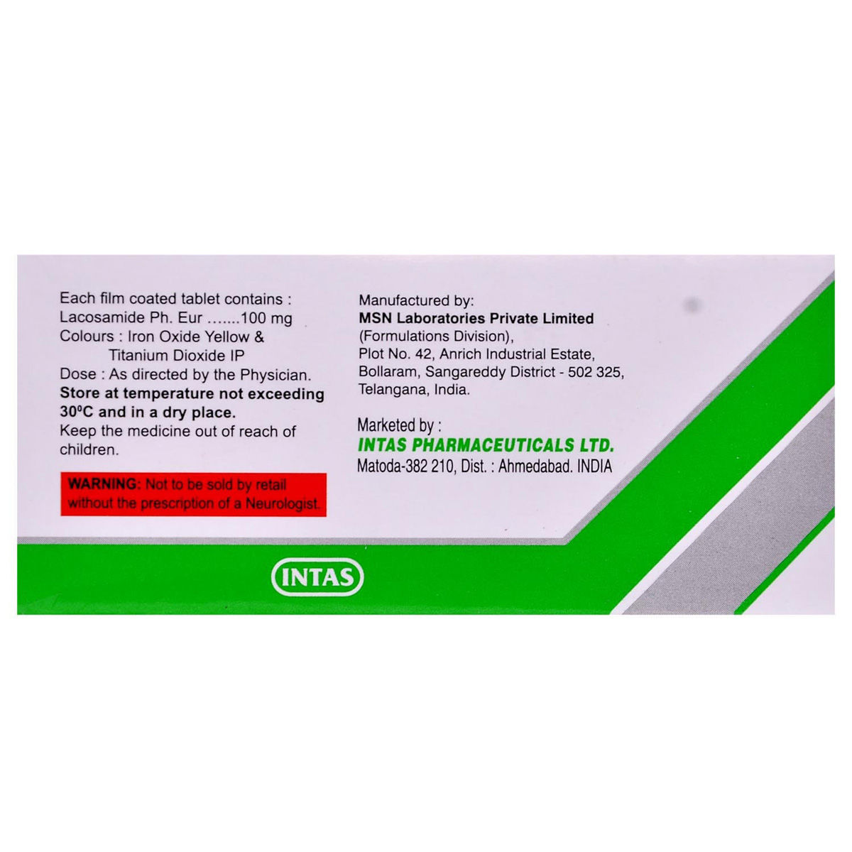 Lacotide 100 Tablet 10's Price, Uses, Side Effects, Composition ...