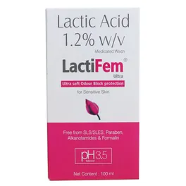 Buy Lactifem Ultra 1.2% Medicated Wash 100 ml | 19 Minutes Delivery ...