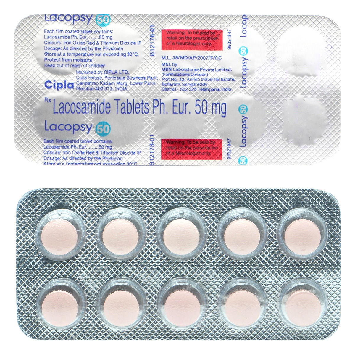 Lacopsy 50mg Tablet | Uses, Side Effects, Price | Apollo Pharmacy