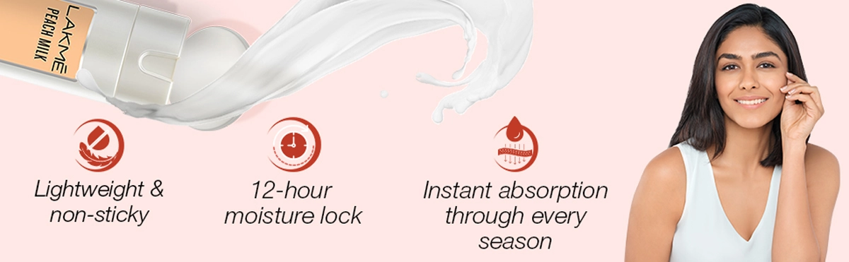 Lakme Peach Milk Moisturizer Body Lotion 60 ml | Peach Milk Extract ...