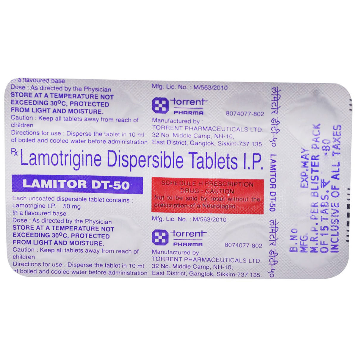 Lamitor DT 50 Tablet 15's Price, Uses, Side Effects, Composition ...