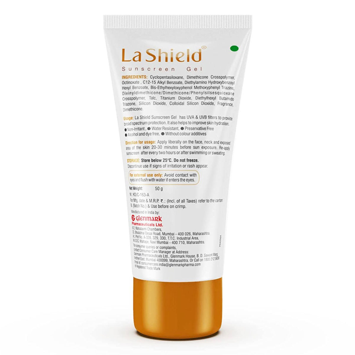 Buy LA Shield SPF 40 PA+++ Sunscreen Gel, 50 gm | 19 Minutes Delivery ...