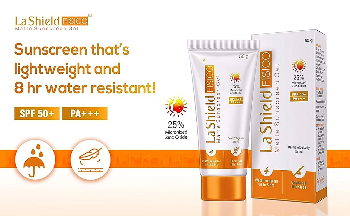 La Shield Fisico Spf 50+ Pa+++ Matte Sunscreen Gel 50 gm | Uses ...