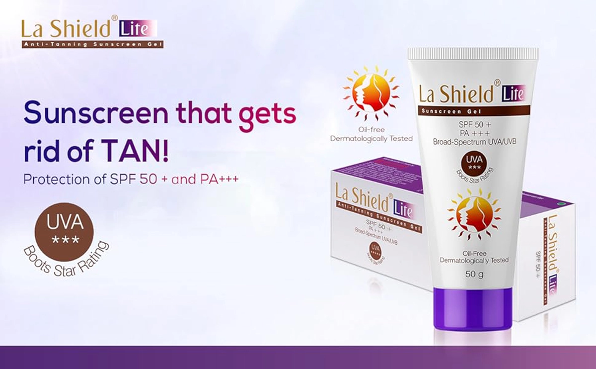 LA Shield Lite SPF 50+ PA+++ Sunscreen Gel, 50 gm | Uses, Benefits ...