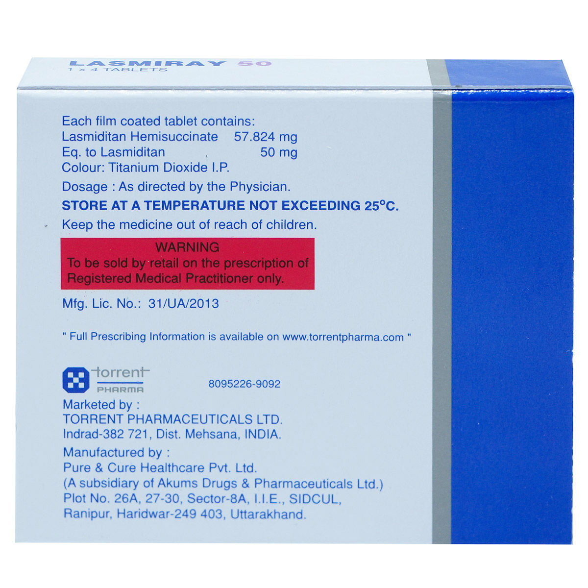 Lasmiray 50 Tablet 4's | Uses, Side Effects, Price | Apollo Pharmacy