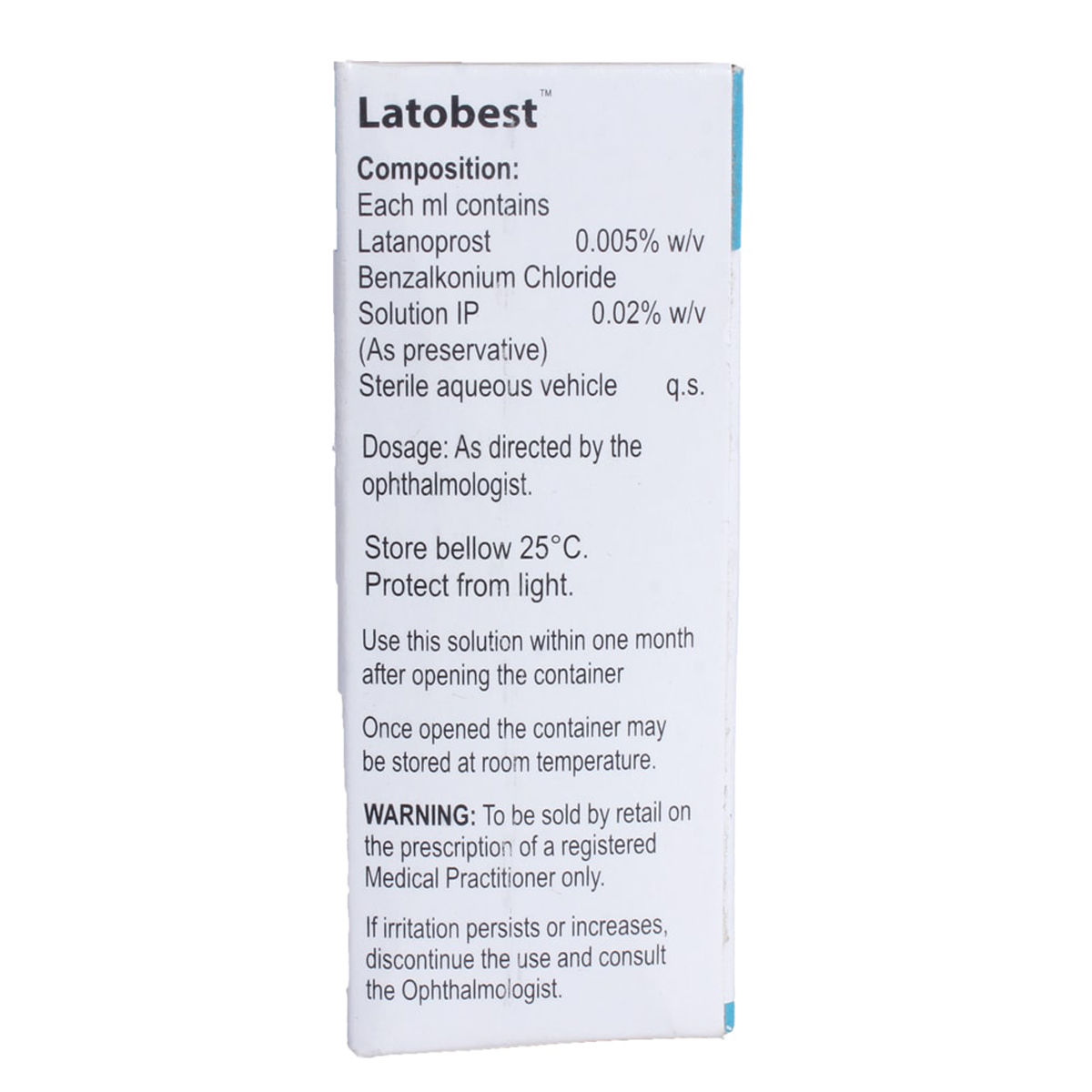 Latobest Eye Drops 2.5 ml Price, Uses, Side Effects, Composition ...