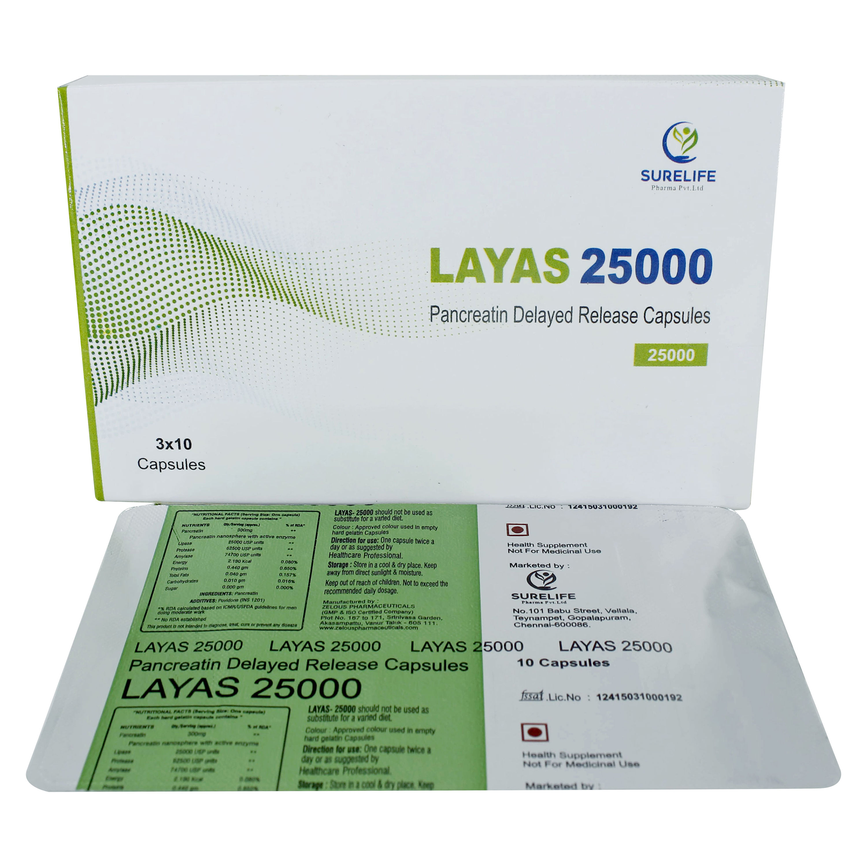 Layas 25000 Capsule | Uses, Side Effects, Price | Apollo Pharmacy