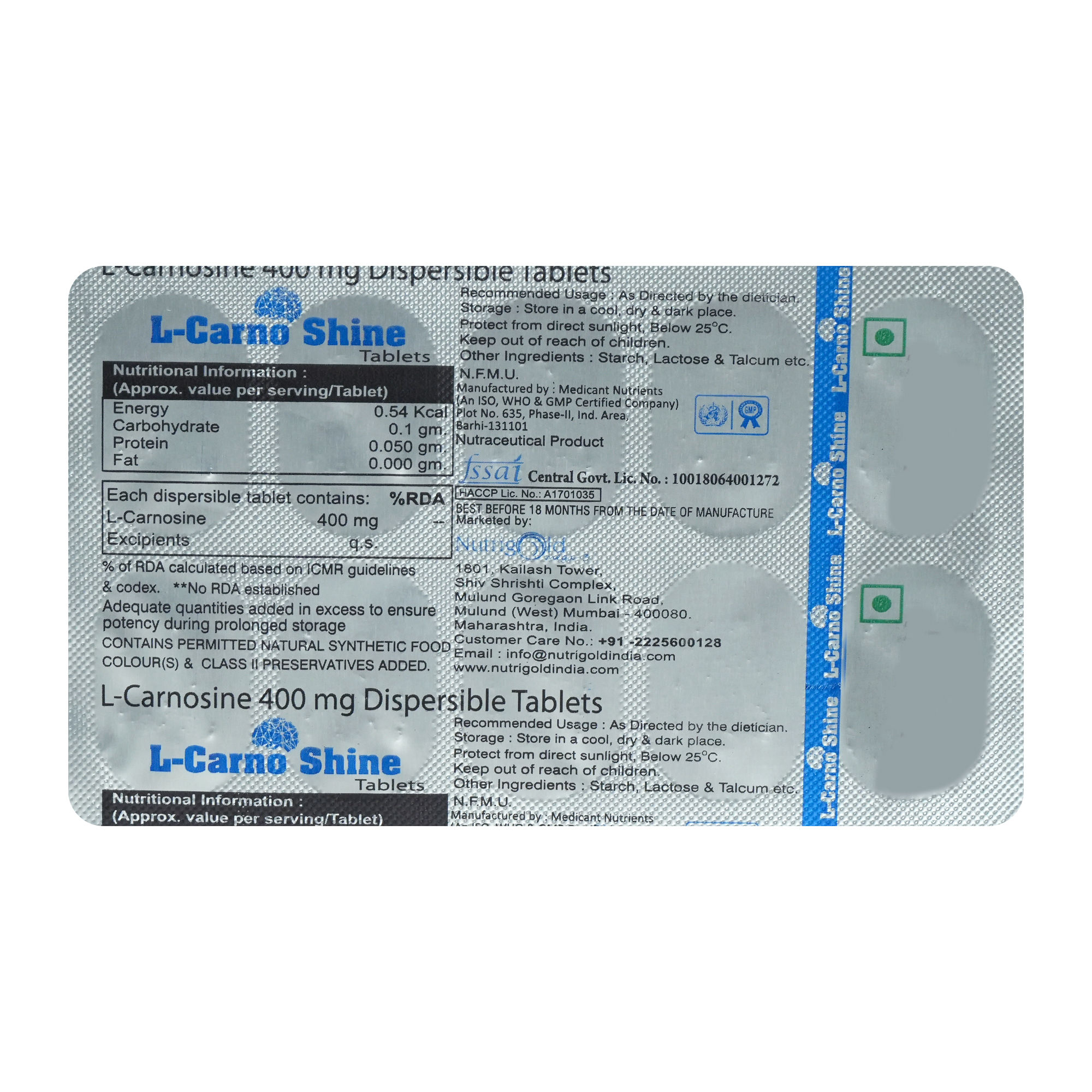 L-CARNO SHINE 400 TABLETS | Uses, Side Effects, Price | Apollo Pharmacy