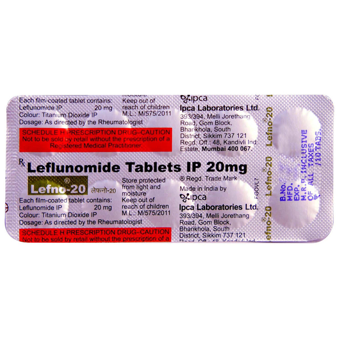 Lefno-20 Tablet 10's Price, Uses, Side Effects, Composition - Apollo ...