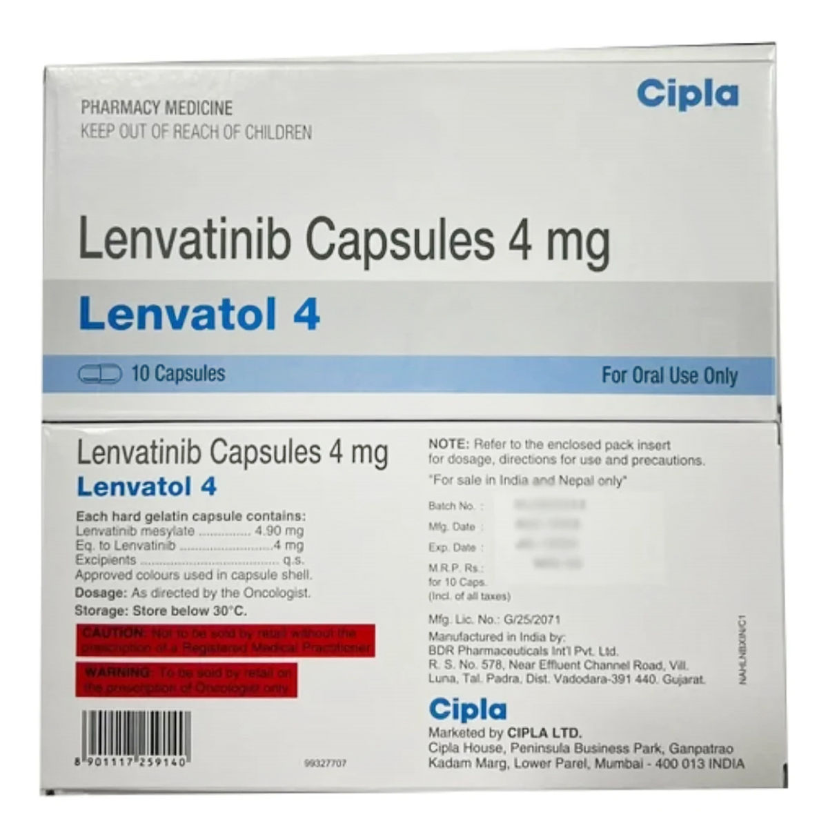 Lenvatol 4 Capsule 10's Price, Uses, Side Effects, Composition - Apollo ...
