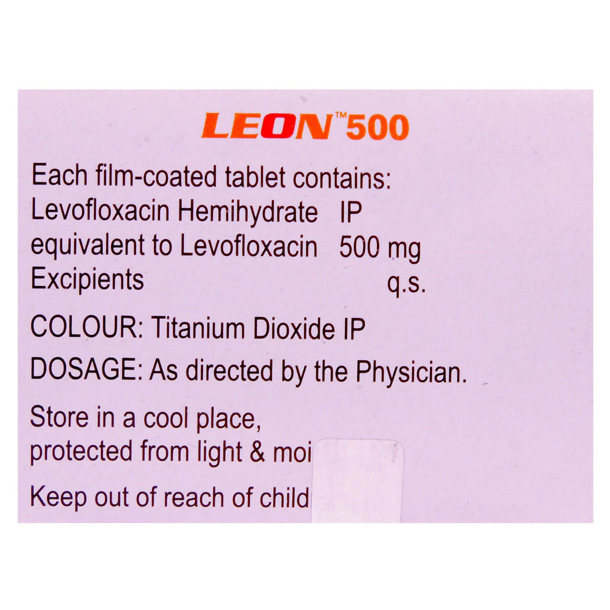 Leon 500 Tablet | Uses, Side Effects, Price | Apollo Pharmacy