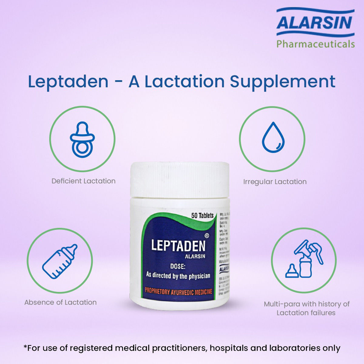 Alarsin Leptaden, 50 Tablets Price, Uses, Side Effects, Composition ...