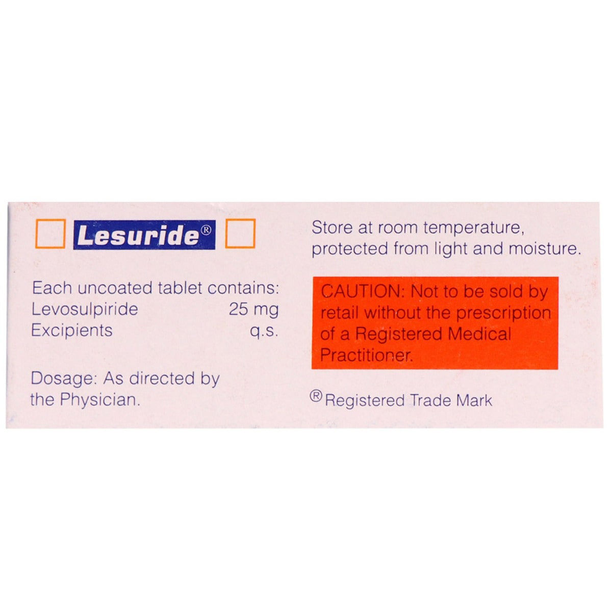 Lesuride 25 Tablet 10's Price, Uses, Side Effects, Composition - Apollo ...