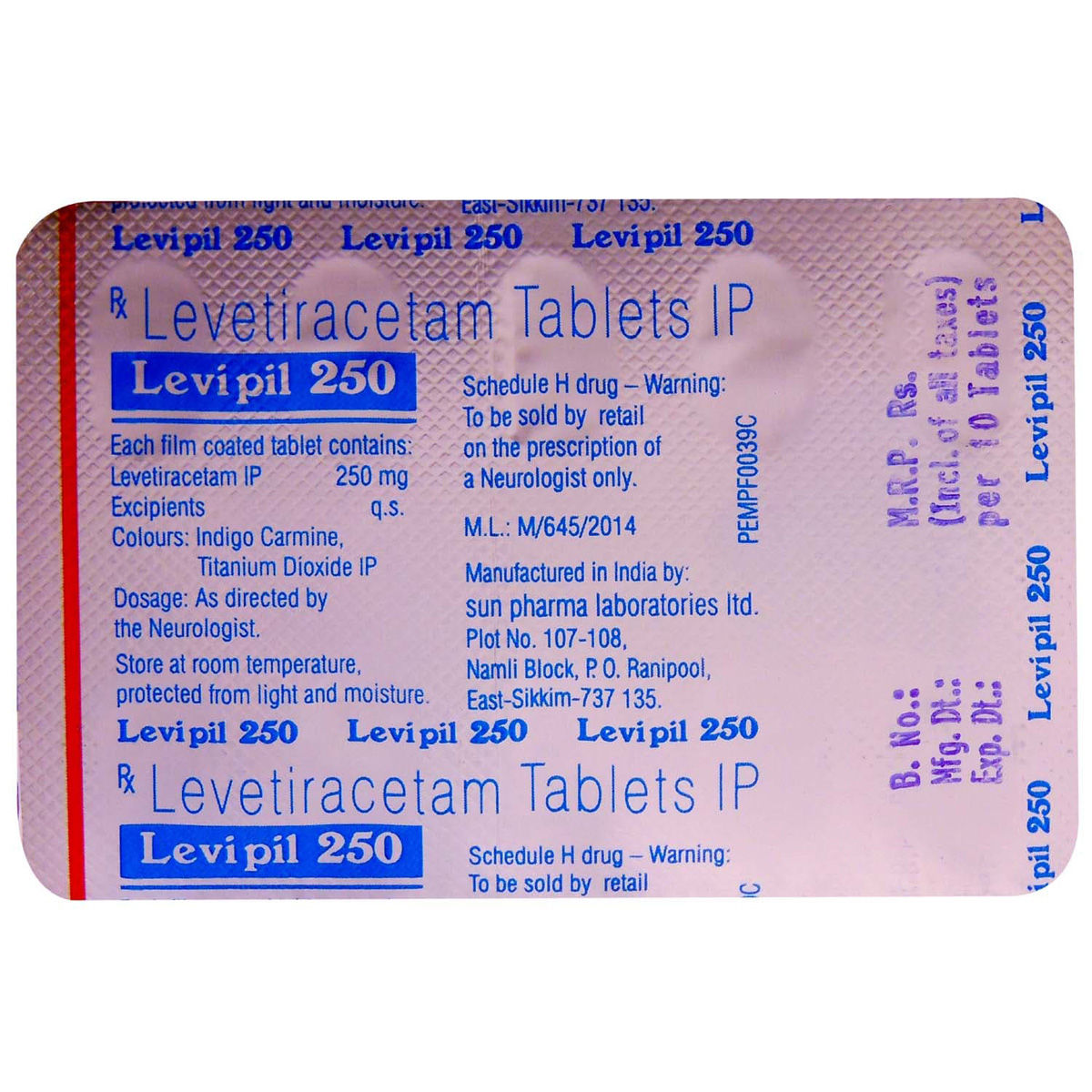 Levipil 250 Tablet | Uses, Side Effects, Price | Apollo Pharmacy