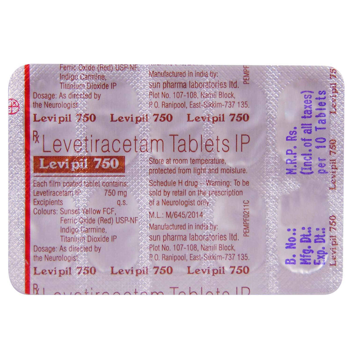 Levipil 750 Tablet 10's Price, Uses, Side Effects, Composition - Apollo ...