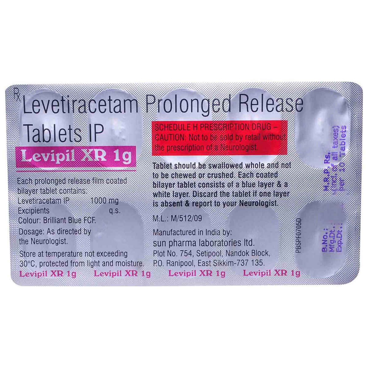 Levipil XR 1 gm Tablet | Uses, Side Effects, Price | Apollo Pharmacy