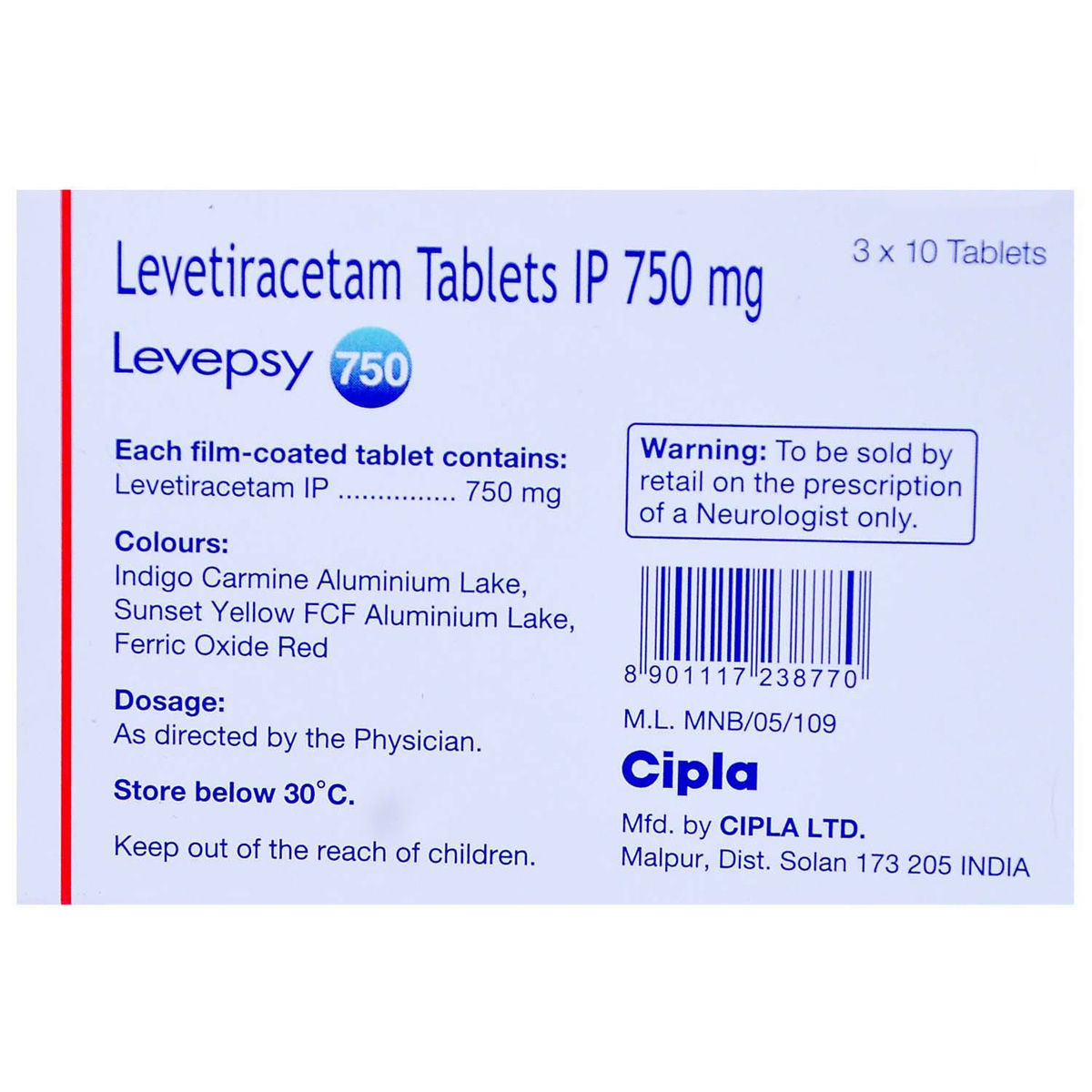 Levepsy 750 Tablet 10's Price, Uses, Side Effects, Composition - Apollo ...