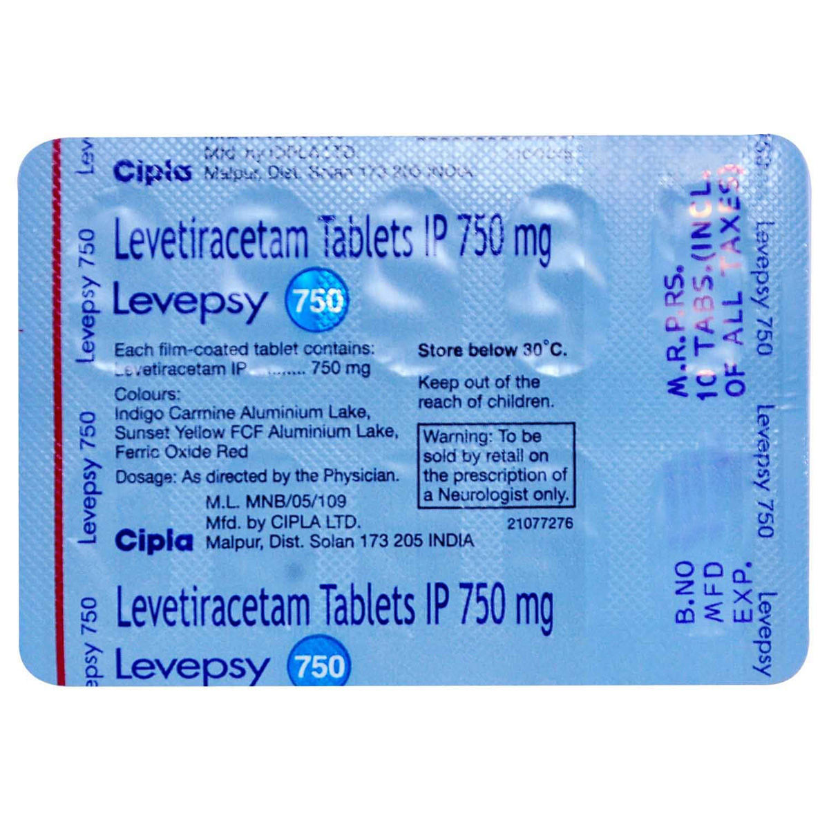 Levepsy 750 Tablet 10's Price, Uses, Side Effects, Composition - Apollo ...