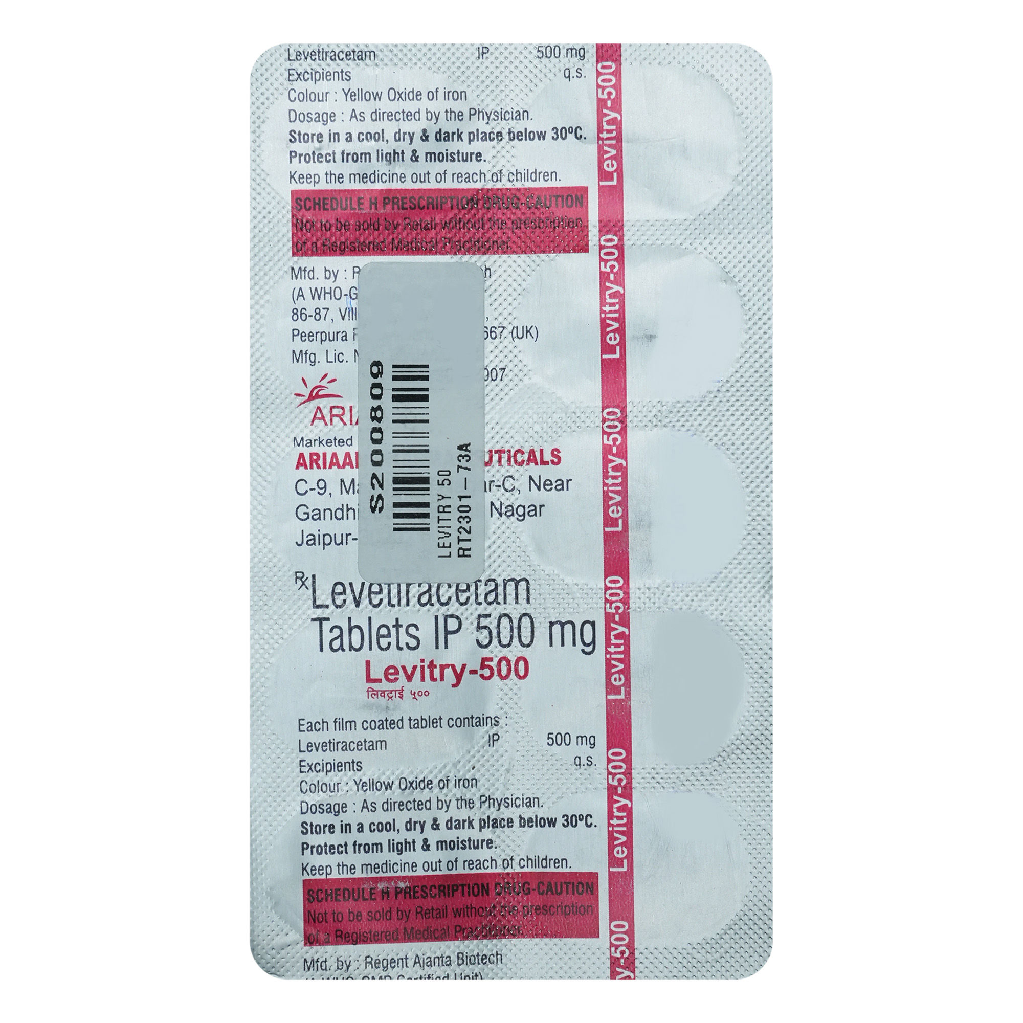 Levitry-500mg Tablet 10's Price, Uses, Side Effects, Composition ...