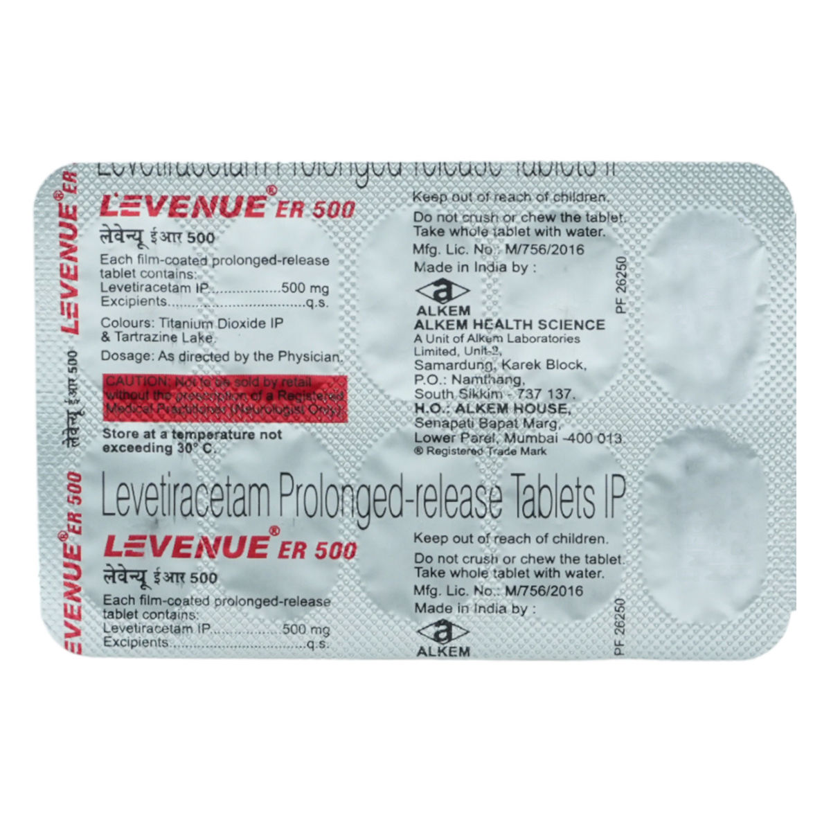 Levenue Er 500Mg Tablet 10'S Price, Uses, Side Effects, Composition ...