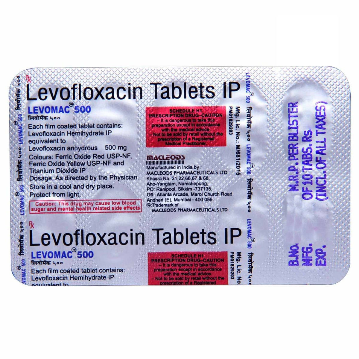 Levomac 500 Tablet 10's Price, Uses, Side Effects, Composition - Apollo ...
