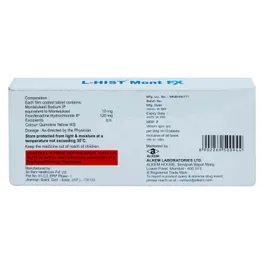 L-Hist Mont FX 10 mg/120 mg Tablet | Uses, Side Effects, Price | Apollo ...