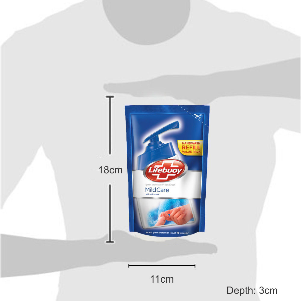 Lifebuoy Mild Care Germ Protection Handwash, 185 ml (Refill Pack) Price ...