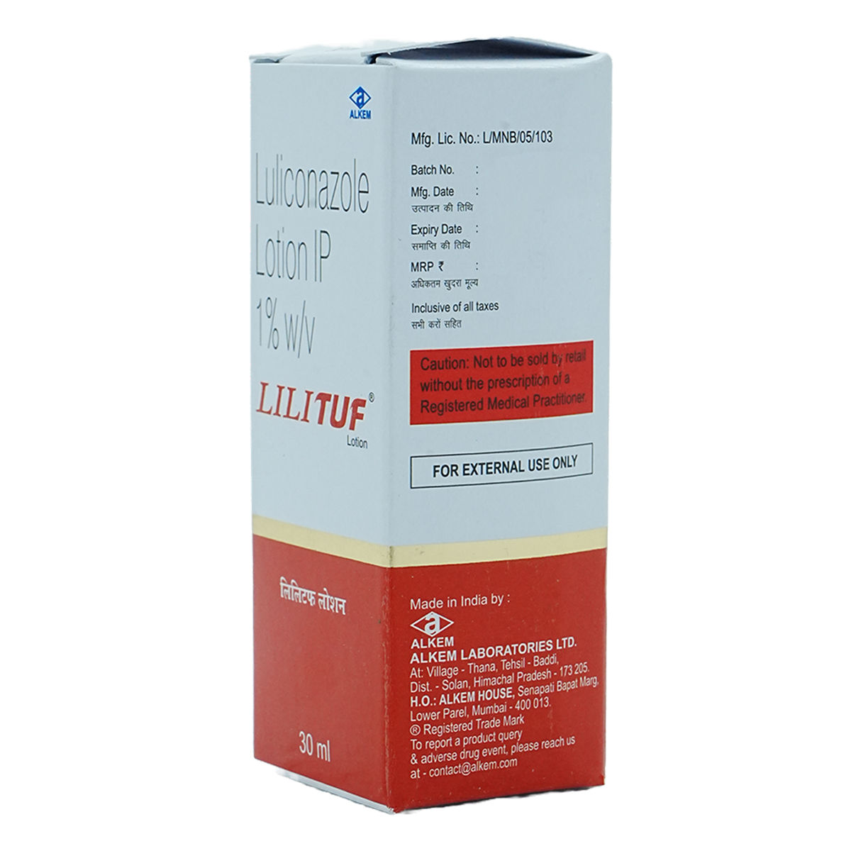 Lilituf 1%W/V Lotion 30ml Price, Uses, Side Effects, Composition ...