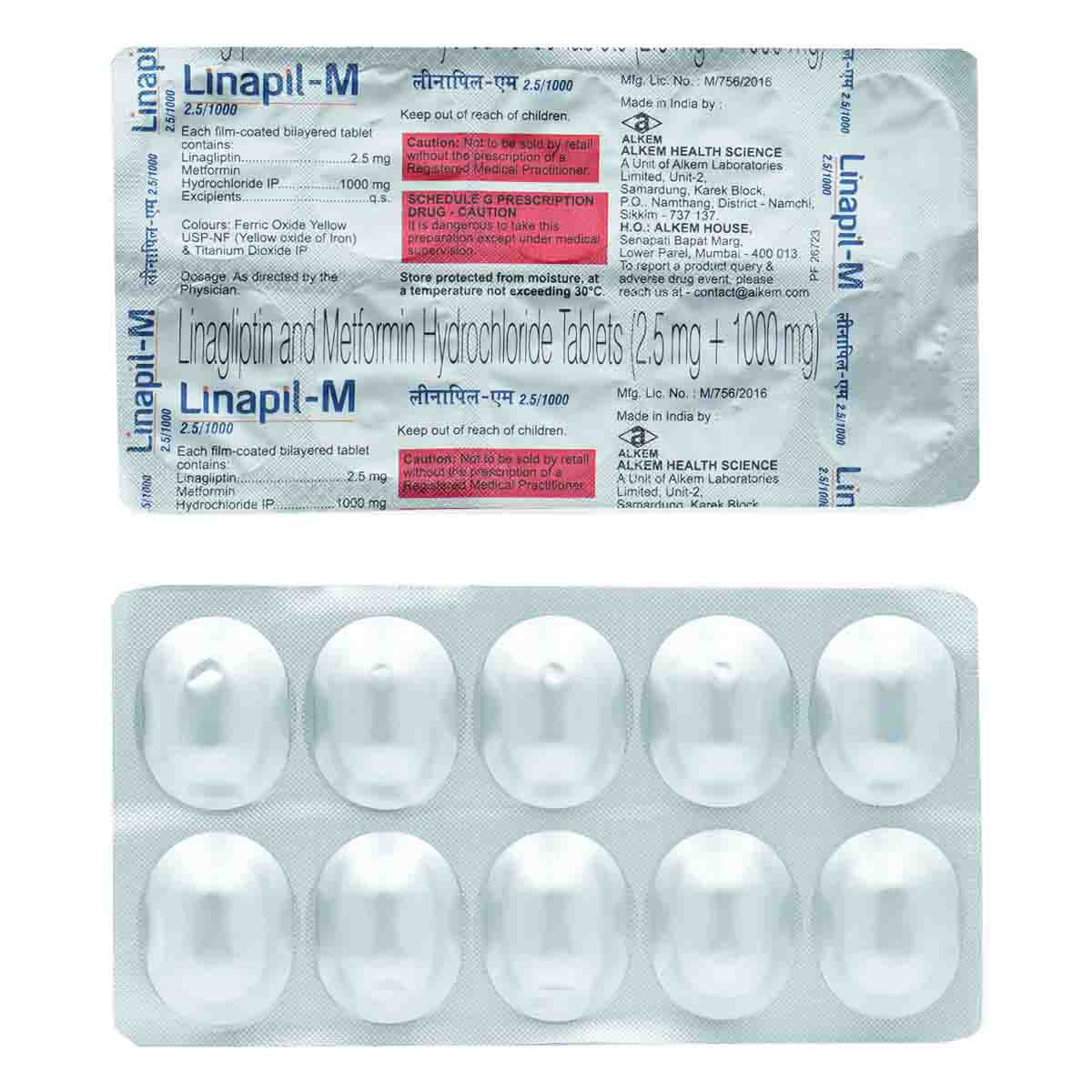Linapil-M 2.5/1000Mg Tab | Uses, Side Effects, Price | Apollo Pharmacy