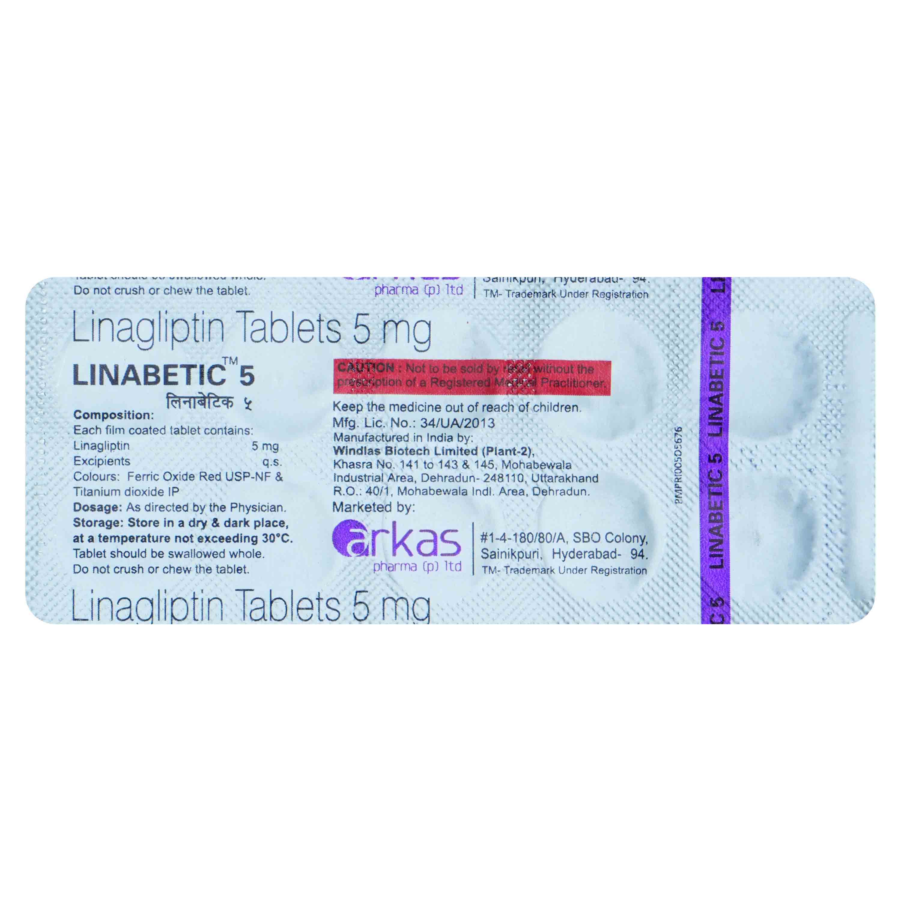 Linabetic-5 Tablet | Uses, Side Effects, Price | Apollo Pharmacy