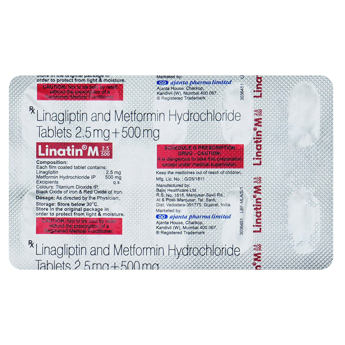 Linatin M 2.5/500 Tablet | Uses, Side Effects, Price | Apollo Pharmacy