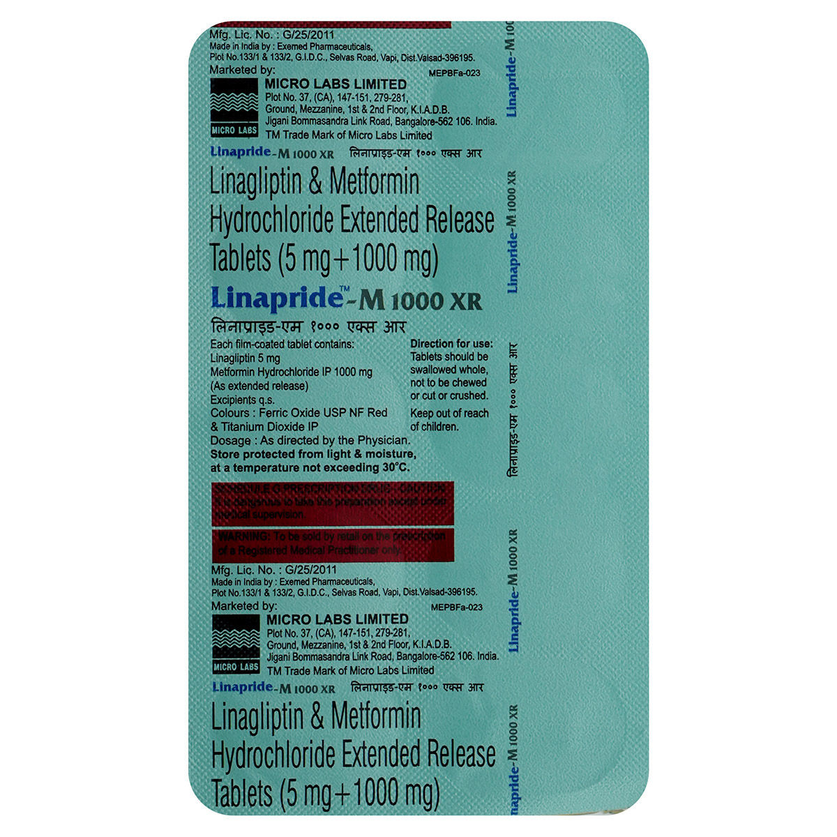 Linapride-M 1000 XR Tablet | Uses, Side Effects, Price | Apollo Pharmacy