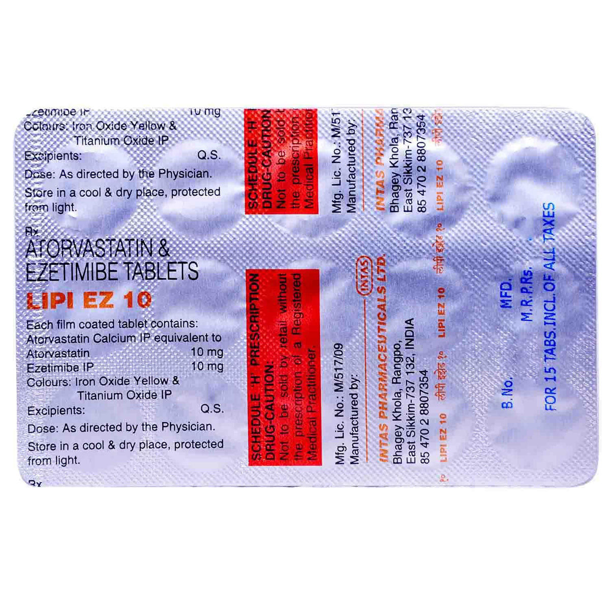 Lipi EZ 10 Tablet | Uses, Side Effects, Price | Apollo Pharmacy