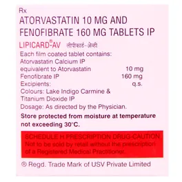 Lipicard-AV Tablet | Uses, Side Effects, Price | Apollo Pharmacy
