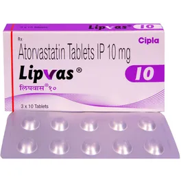 Lipvas 10 Tablet | Uses, Side Effects, Price | Apollo Pharmacy