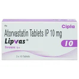 Lipvas 10 Tablet | Uses, Side Effects, Price | Apollo Pharmacy