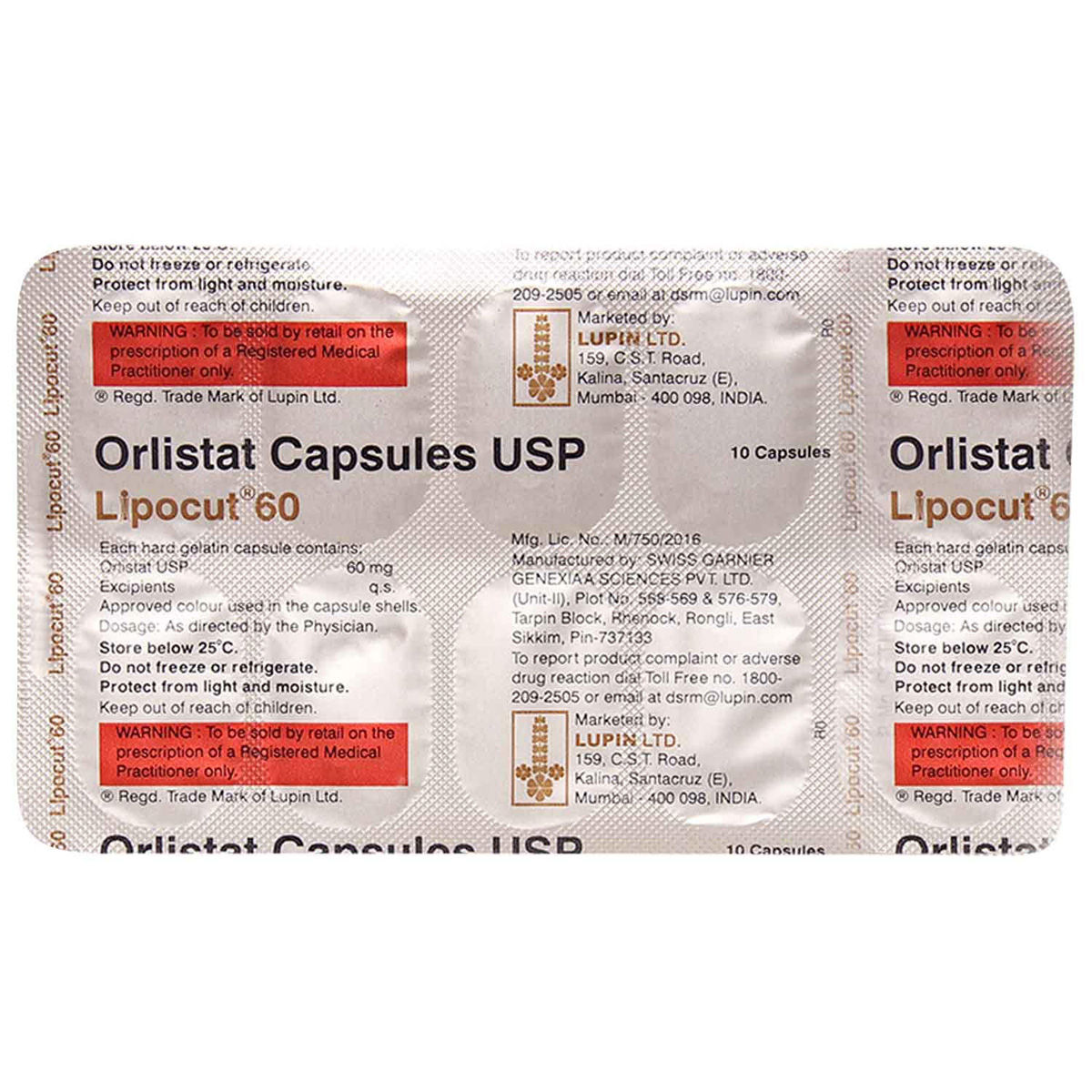 Lipocut 60 Capsule 10's Price, Uses, Side Effects, Composition - Apollo ...