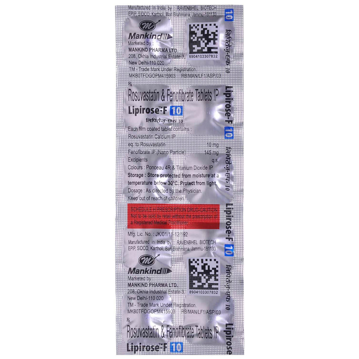 Lipirose-F 10 Tablet | Uses, Side Effects, Price | Apollo Pharmacy