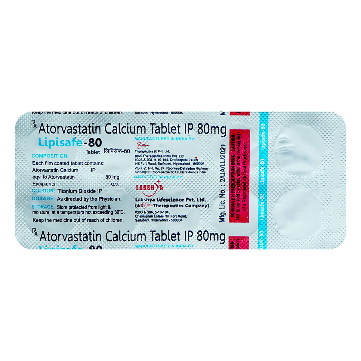 LIPISAFE 80 10'S TABLET 1 | Uses, Side Effects, Price | Apollo Pharmacy