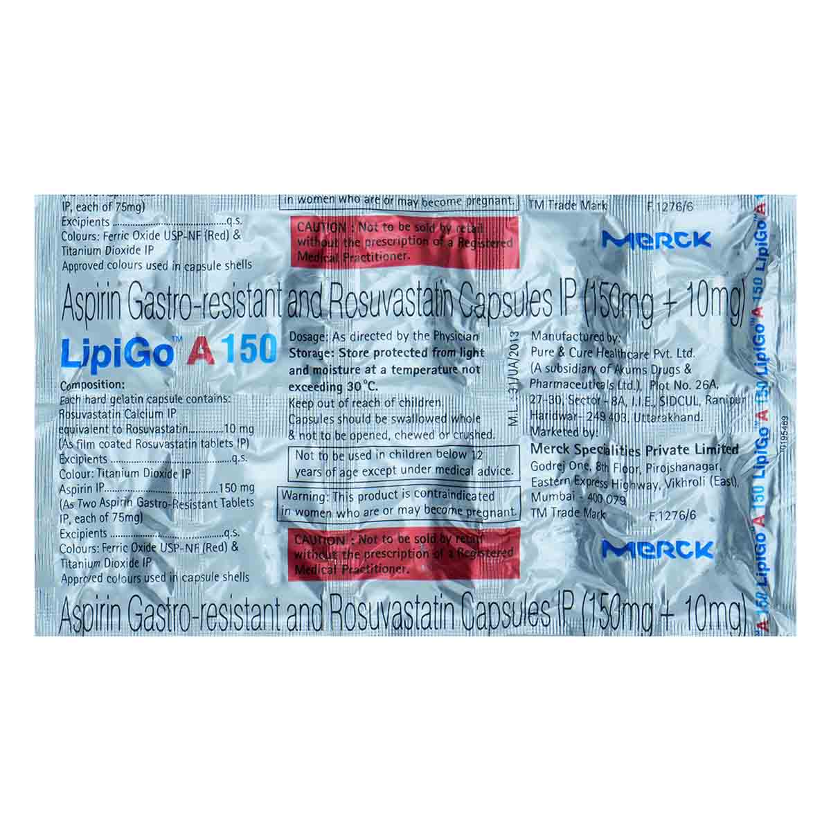 Lipigo A 150mg Capsule | Uses, Side Effects, Price | Apollo Pharmacy