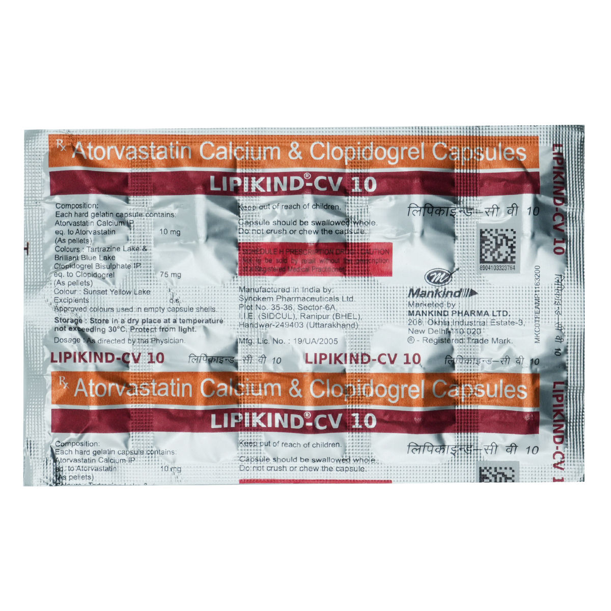 Lipikind-CV 10 Capsule 10's Price, Uses, Side Effects, Composition ...