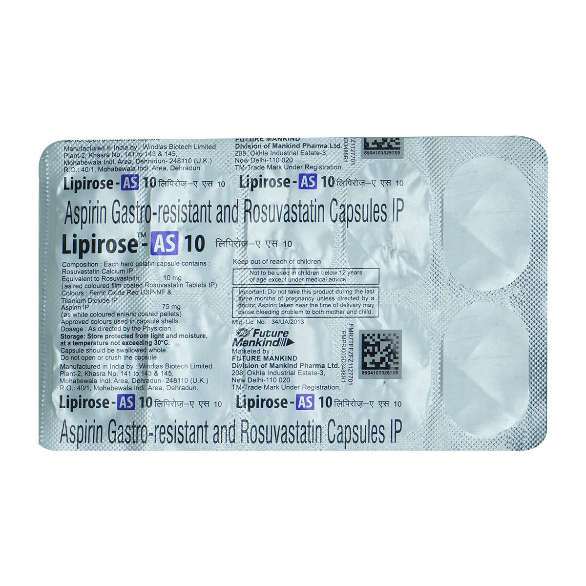 Lipirose-AS 10 Capsule | Uses, Side Effects, Price | Apollo Pharmacy