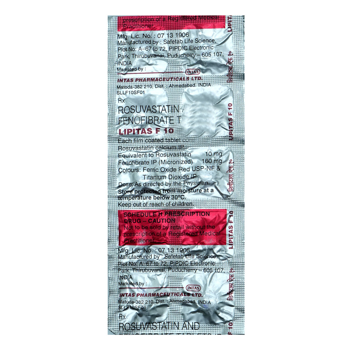 Lipitas F 10 Tablet | Uses, Side Effects, Price | Apollo Pharmacy