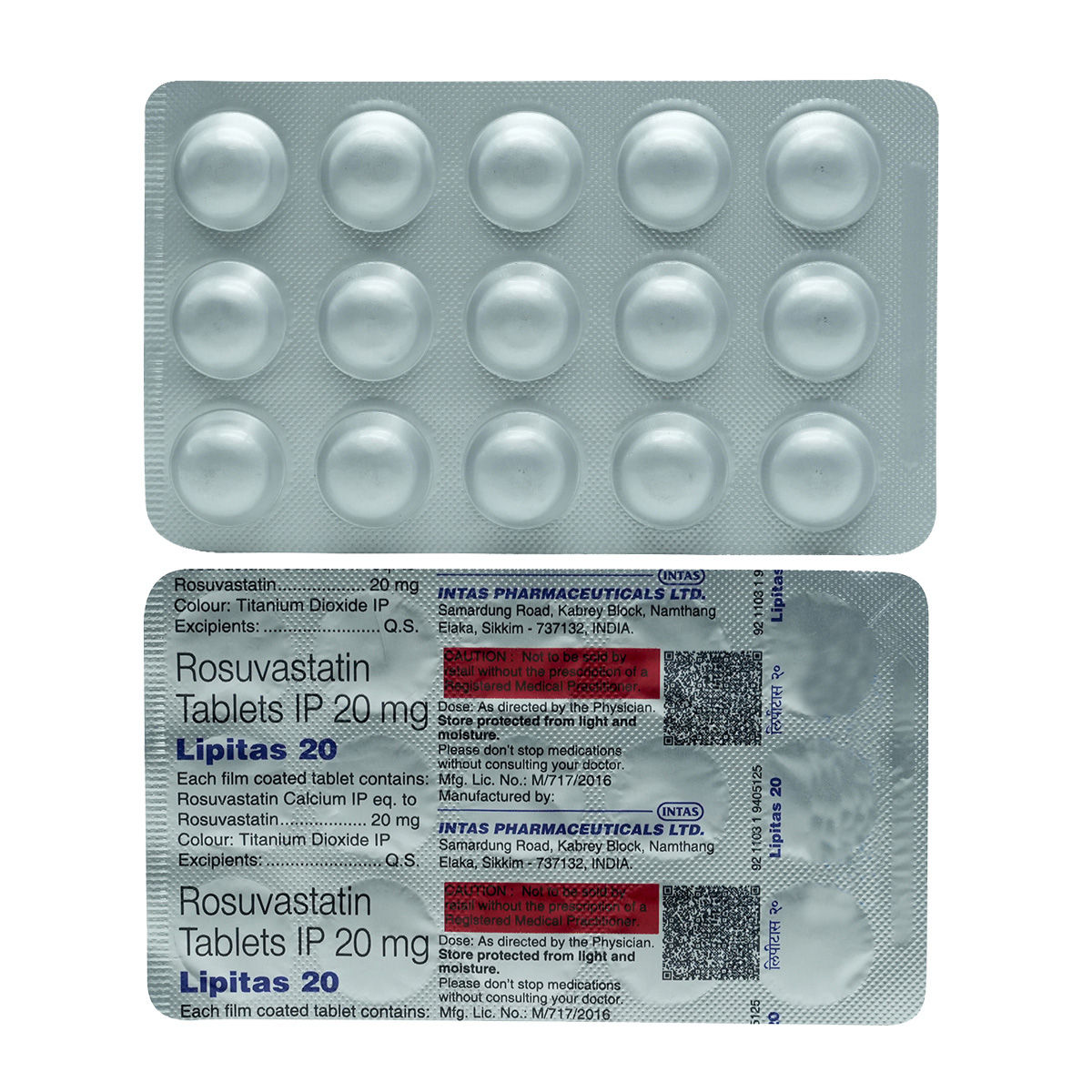 Lipitas 20 mg Tablet 15's Price, Uses, Side Effects, Composition ...