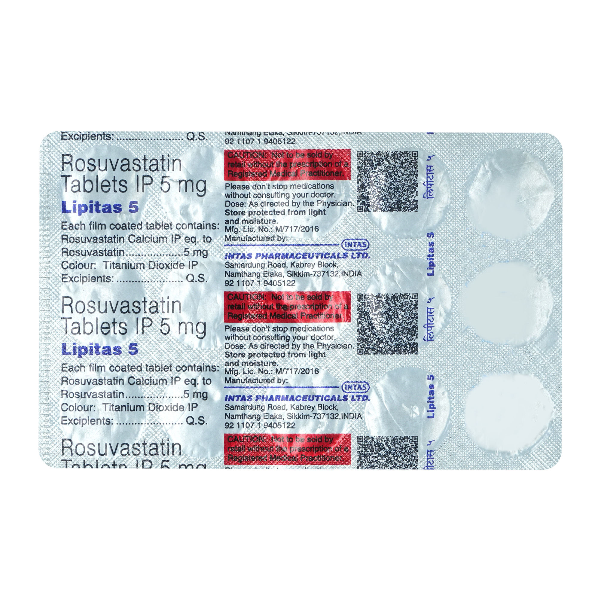 Lipitas 5 mg Tablet 15's Price, Uses, Side Effects, Composition ...