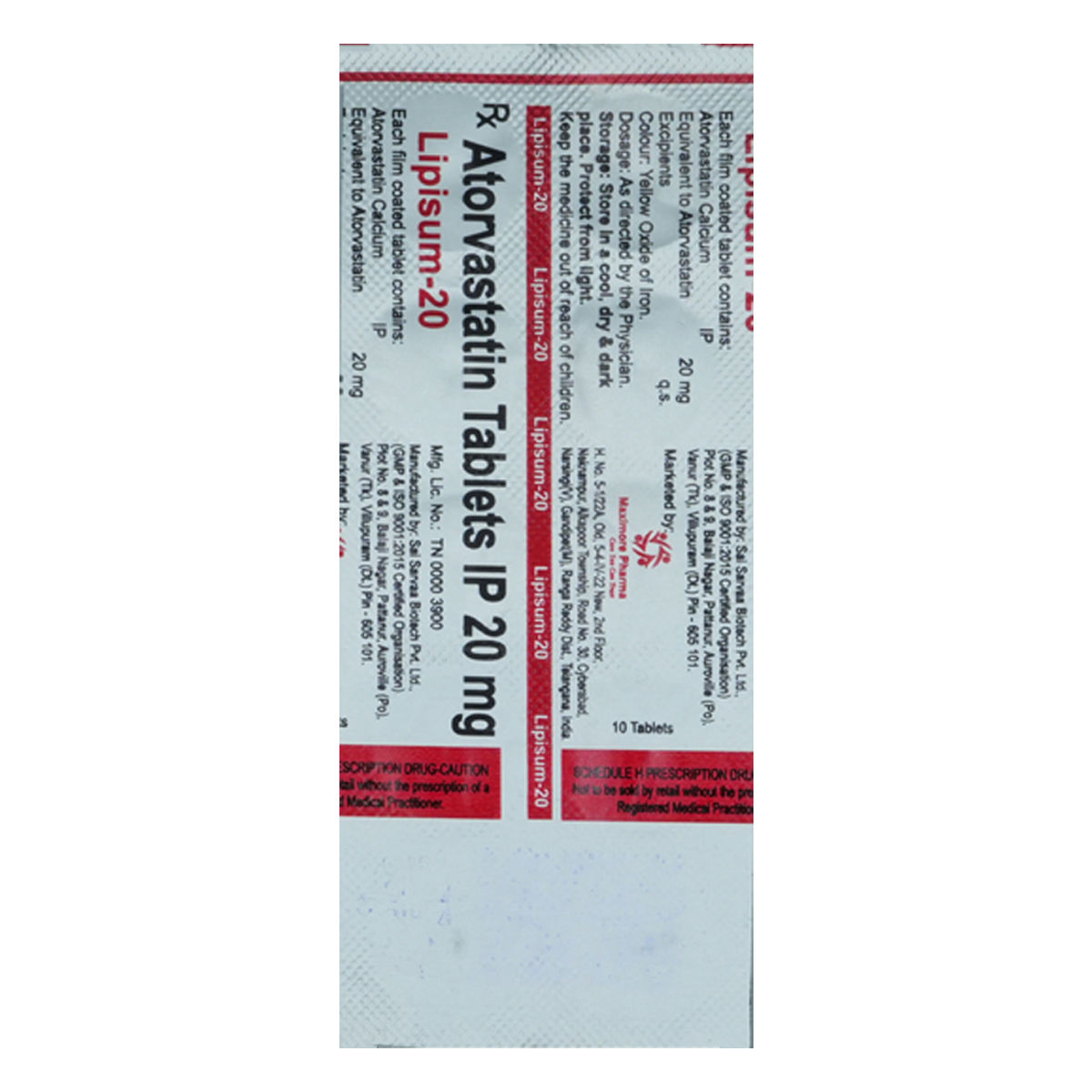 Lipisum-20 Tablet | Uses, Side Effects, Price | Apollo Pharmacy