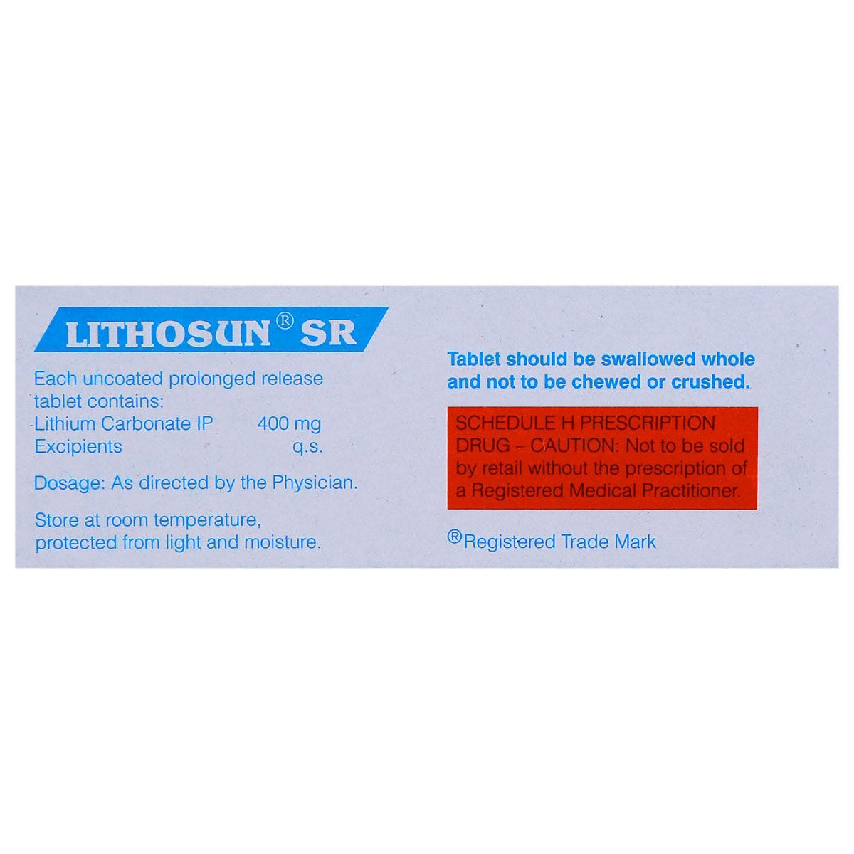 Lithosun SR Tablet | Uses, Side Effects, Price | Apollo Pharmacy